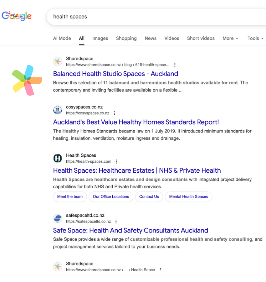 Share your health space on Sharedspace